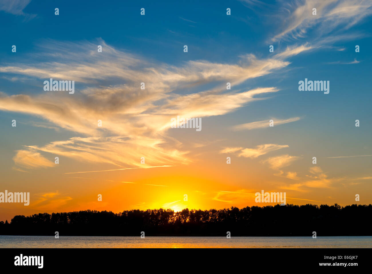beautiful light clouds in the night sky Stock Photo - Alamy