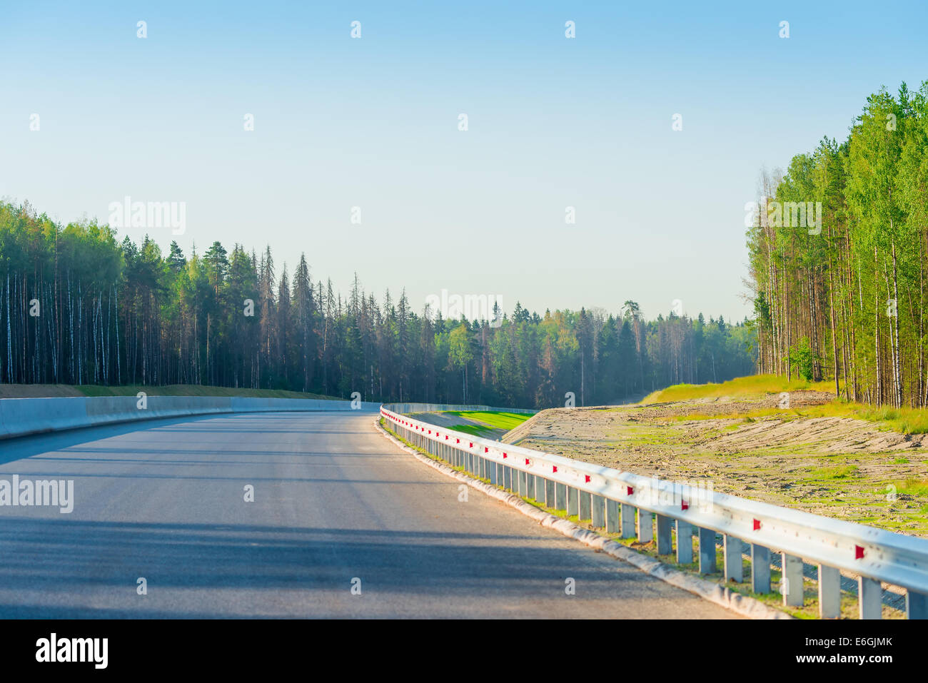 new empty road with no line marking Stock Photo - Alamy