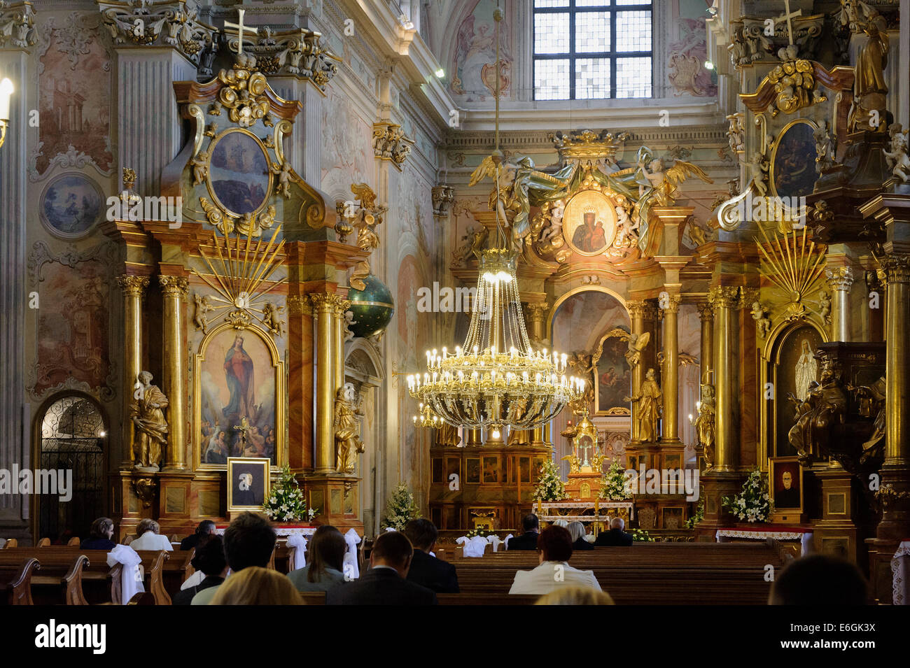 inside in St,Anna Church, Warsaw, Poland, Europe UNESCO heritage-site ...