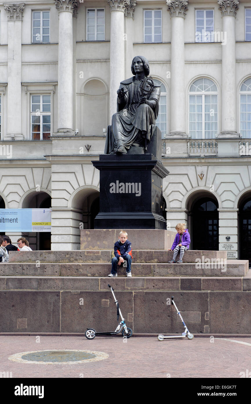 Monument of Copernicusat at Krakowskie Przedmieście in Warsaw, Poland ...