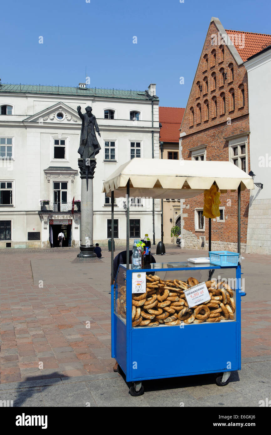 Bagel vendor in Krakow, Poland, Europe Stock Photo - Alamy