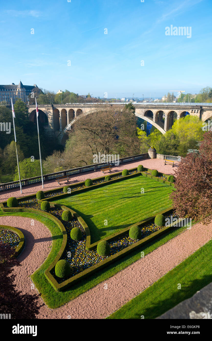 Pont Adolphe Bridge in Luxembourg City Stock Photo - Alamy