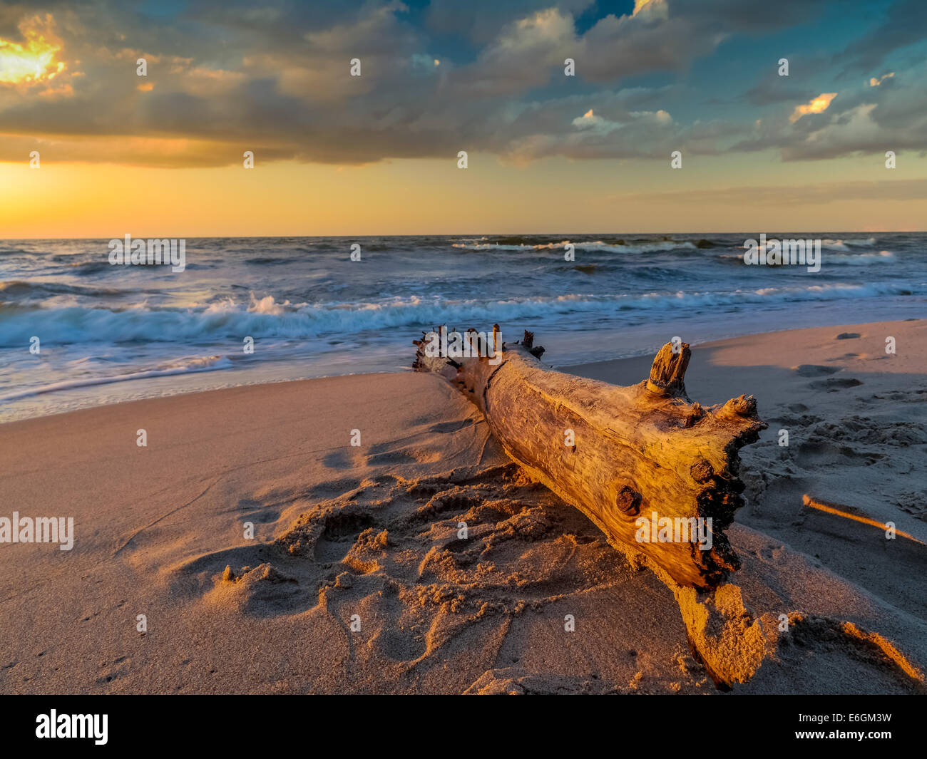 Beautiful sunset over Baltic sea, Poland Stock Photo - Alamy