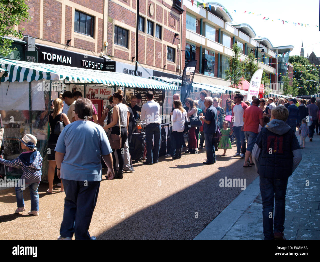 Worcester City Centre on Market day, UK Stock Photo - Alamy