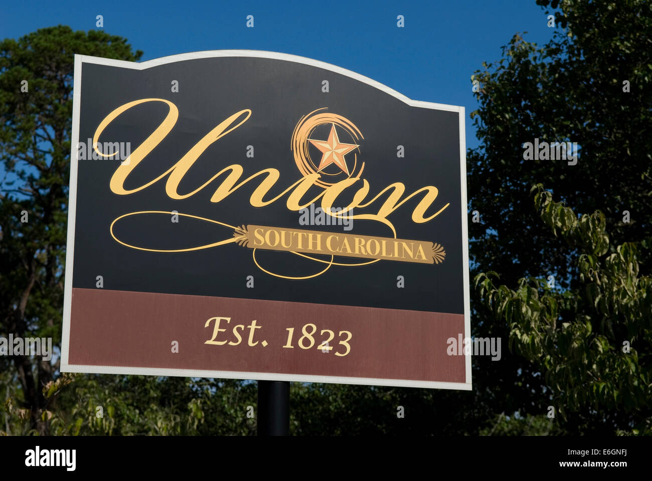 Union South Carolina Welcome Sign USA Stock Photo - Alamy
