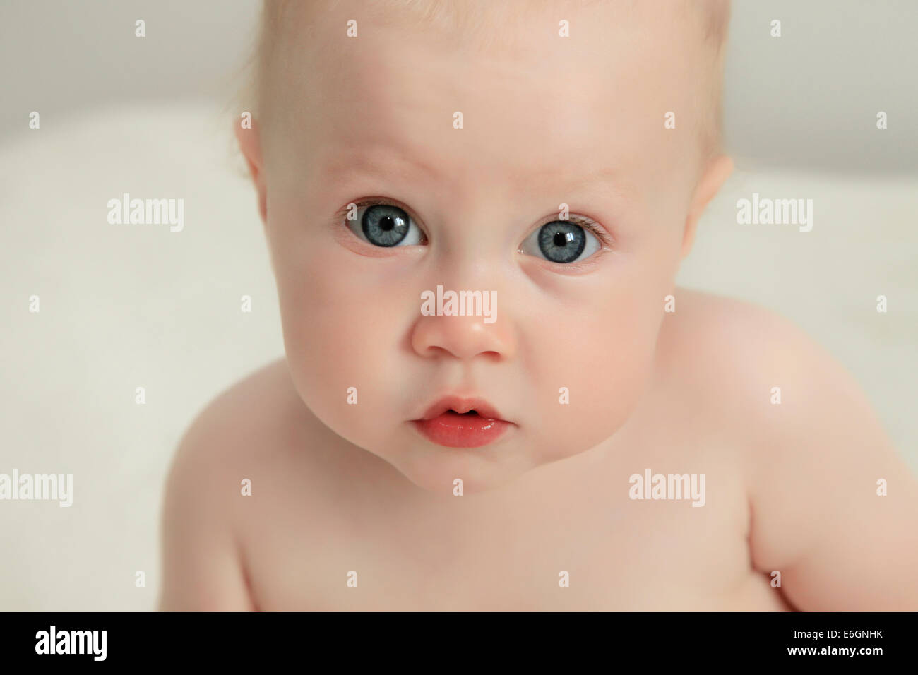 Beautiful small kid girl in studio Stock Photo - Alamy