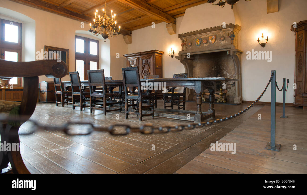 Interiors of the Vianden castle in luxembourg Stock Photo - Alamy