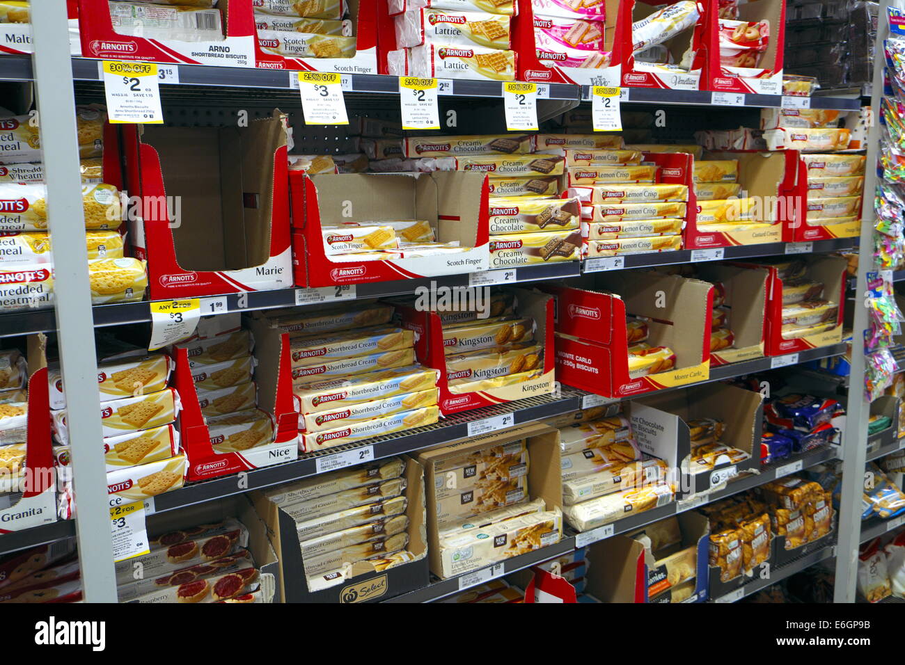 interior of a Woolworths supermarket retail store in sydney new south ...