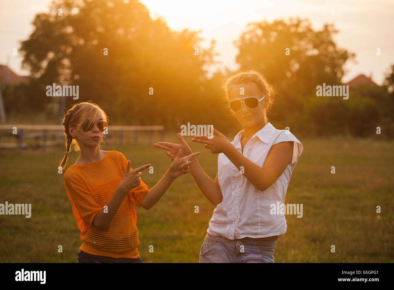 Two teenage girls Stock Photo - Alamy