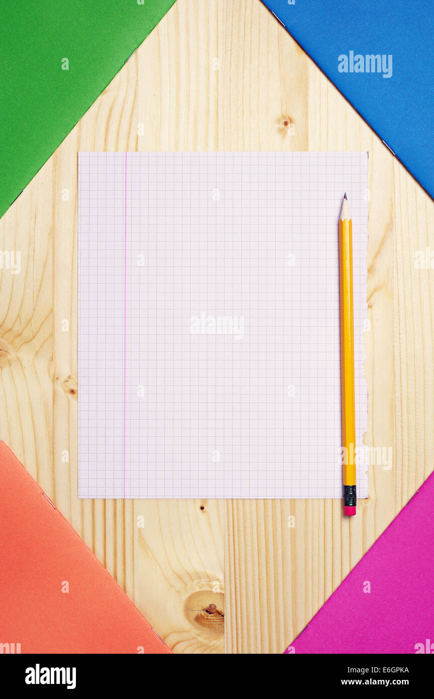 Exercise book table hi-res stock photography and images - Alamy