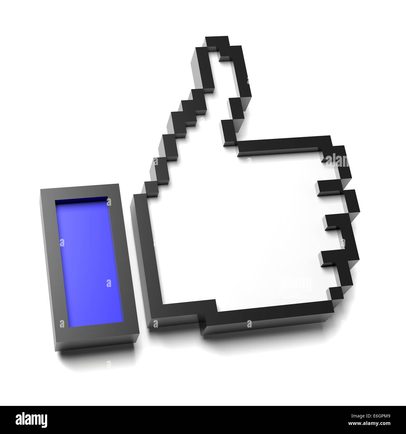 Hand Pixelated on White Background 3D Illustration Like Concept Stock ...