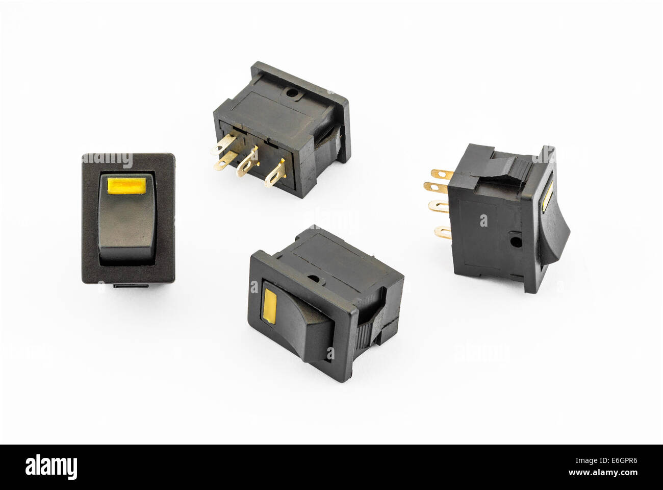 Modern yellow led lamp Cut Out Stock Images & Pictures - Alamy