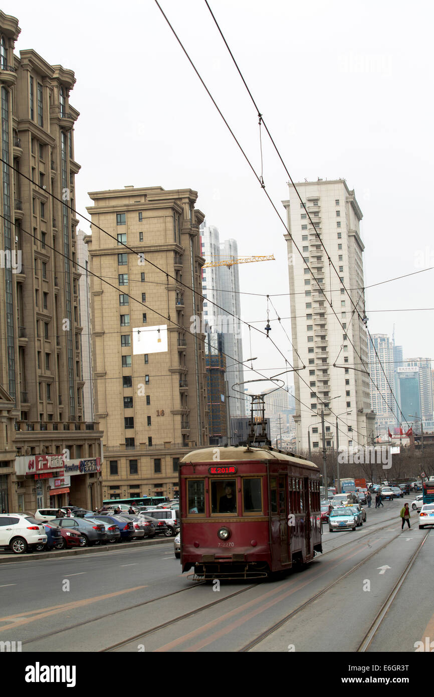 trolley car in Dalian, China Stock Photo - Alamy