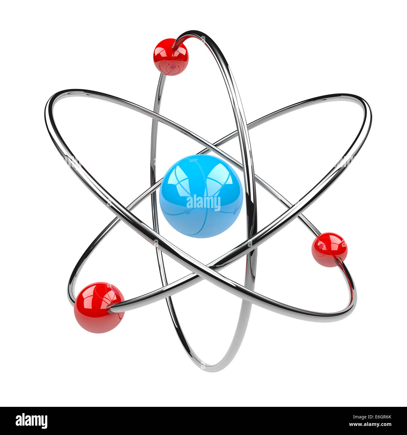 3D Atom Isolated on White Background Illustration Stock Photo - Alamy