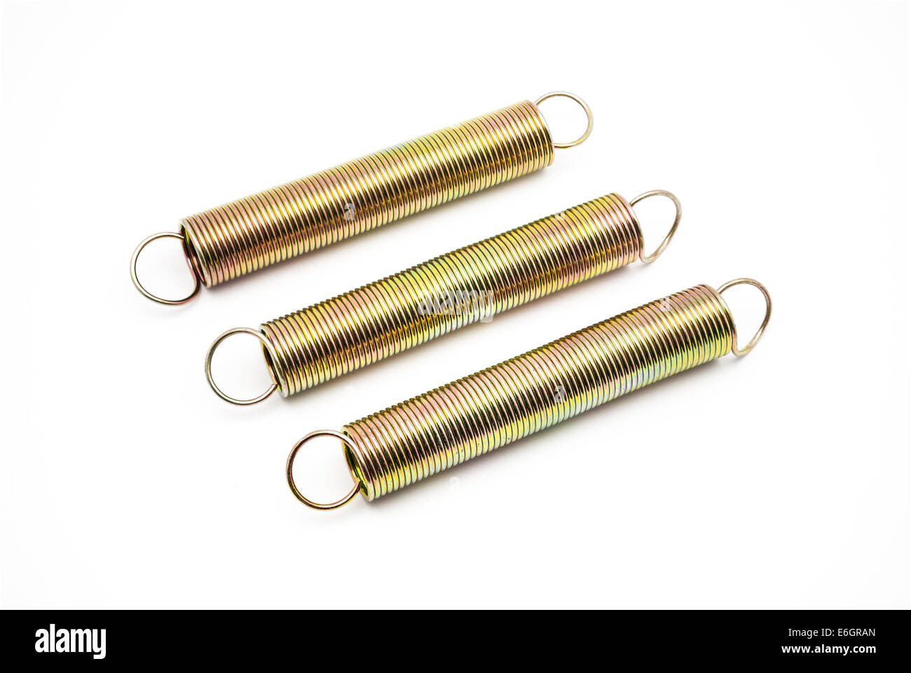 Group of Metal Springs with Loops Stock Photo - Alamy