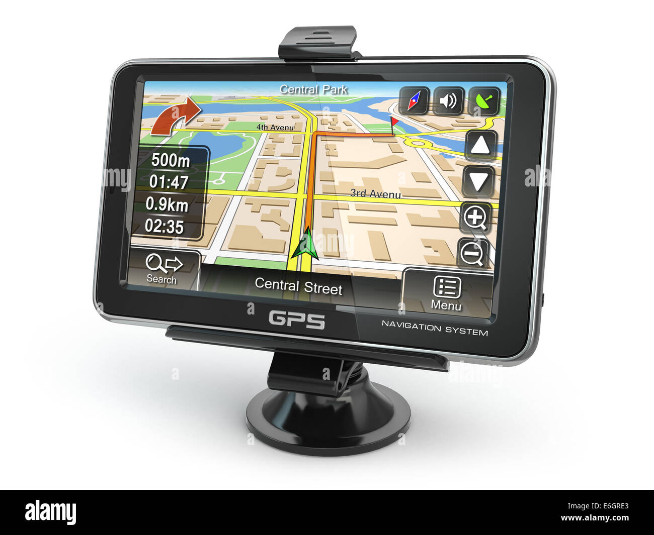GPS navigation system on white isolated background. 3d Stock Photo - Alamy