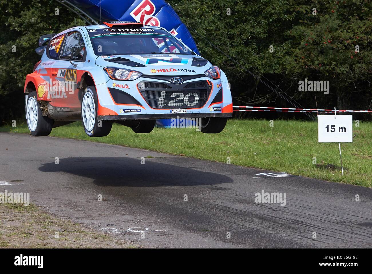 Baumholder, Germany. 23rd Aug, 2014. Dani Sordo and co-driver Marc ...