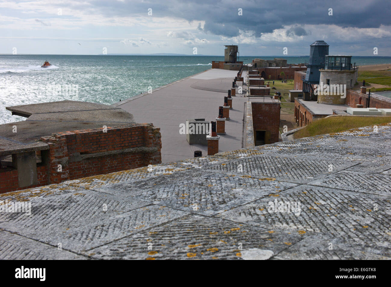 Hurst Castle, Hurst Point, Hampshire, England. RNLI Yarmouth Lifeboat ...