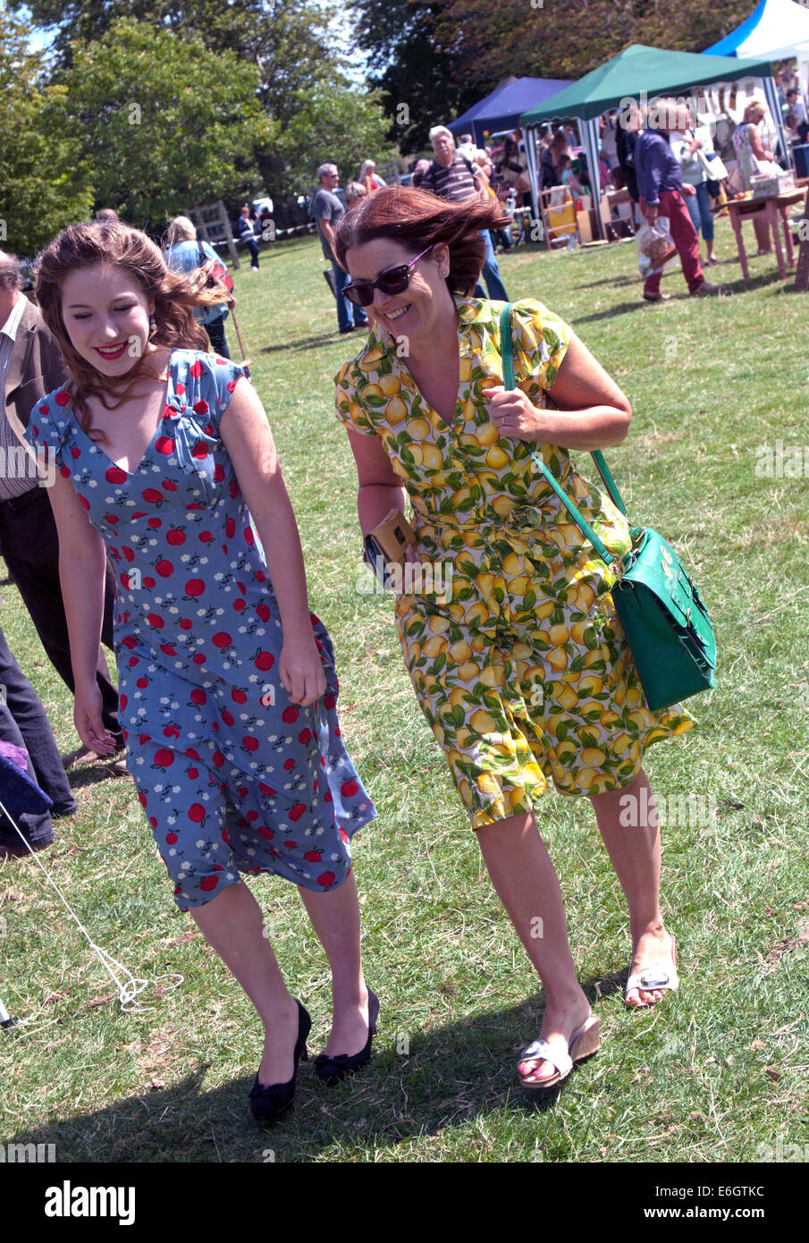 Visitors to the Firle Vintage Summer fair, 2014 Stock Photo - Alamy