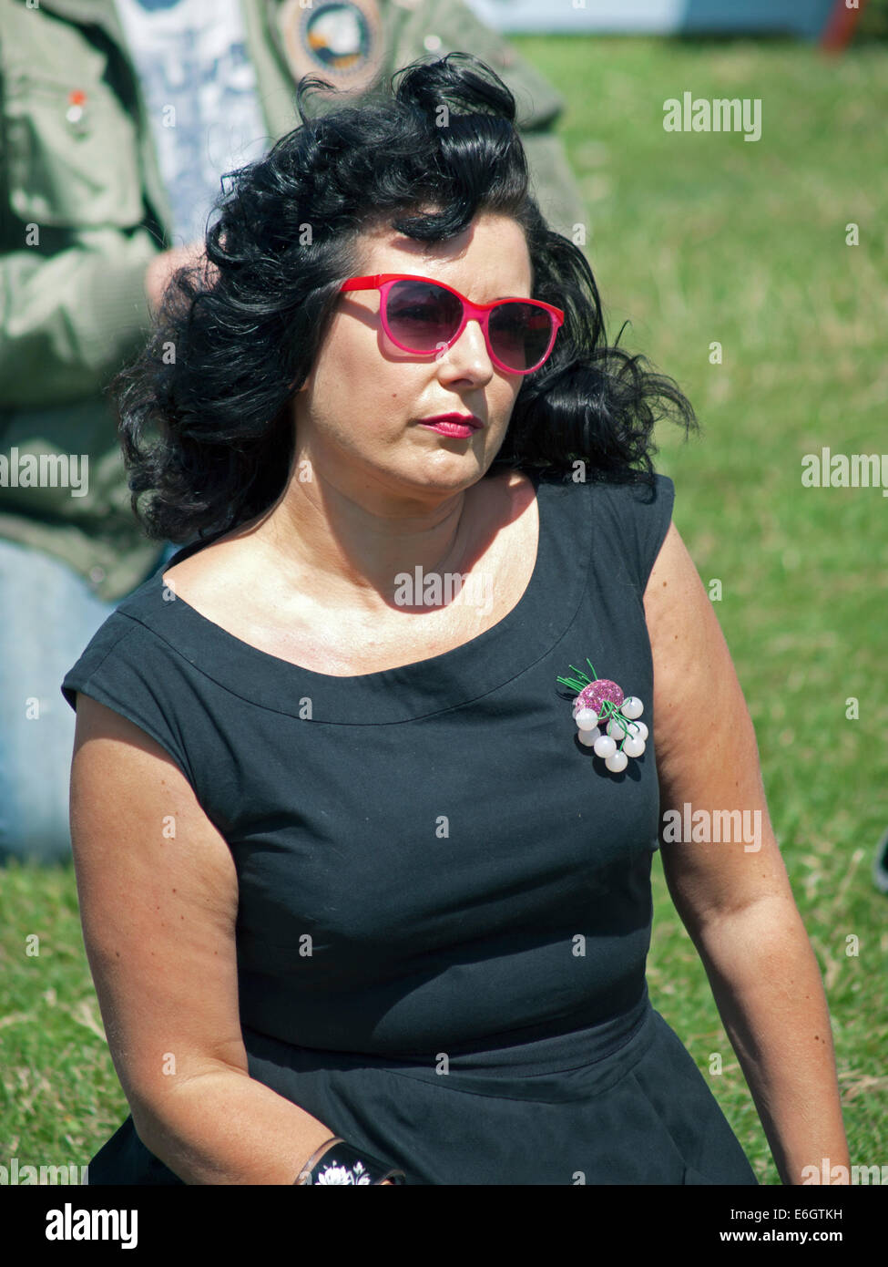 A visitor to the Firle Vintage Summer fair, 2014 Stock Photo - Alamy