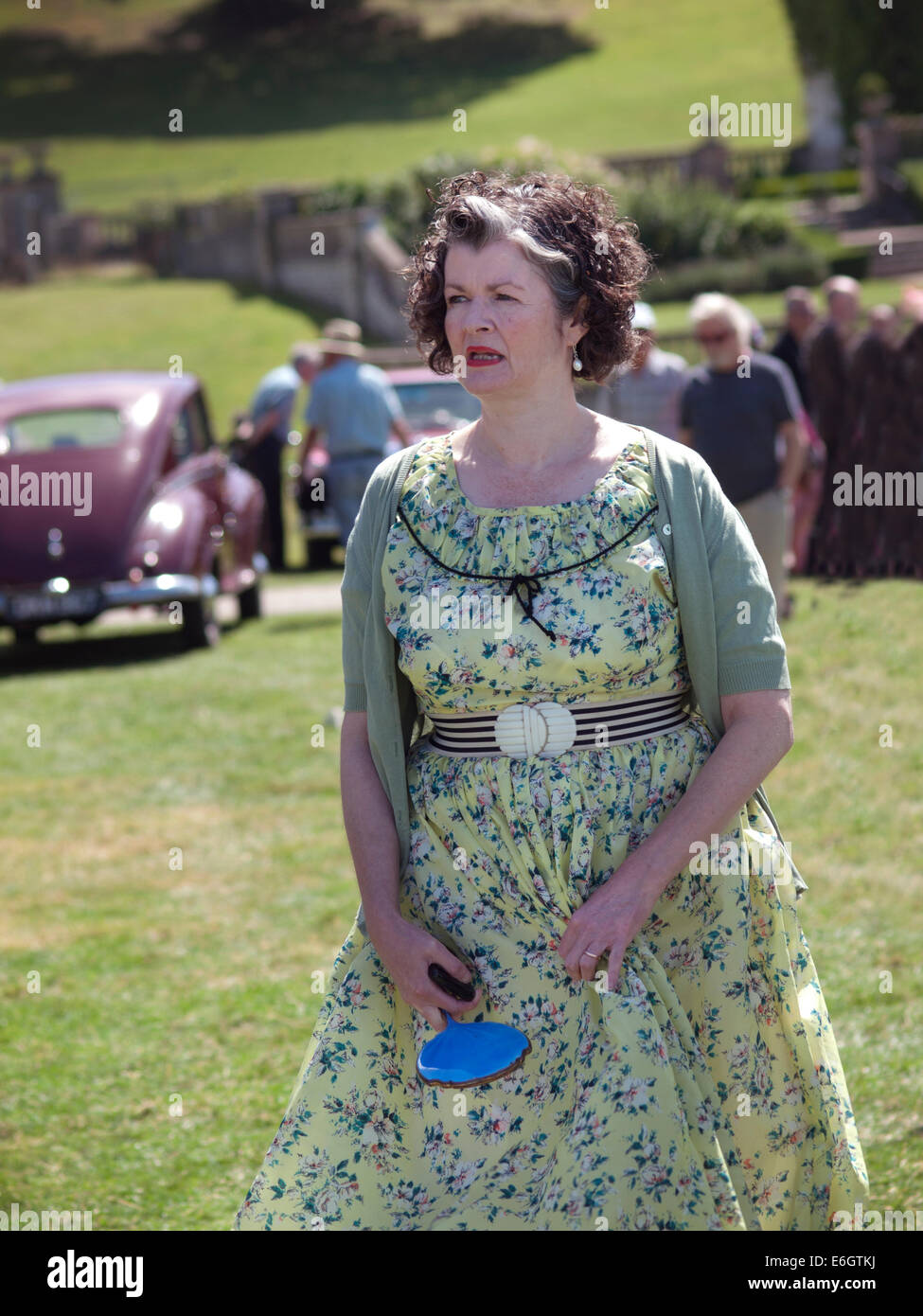 A visitor to the Firle Vintage Summer fair, 2014 Stock Photo - Alamy