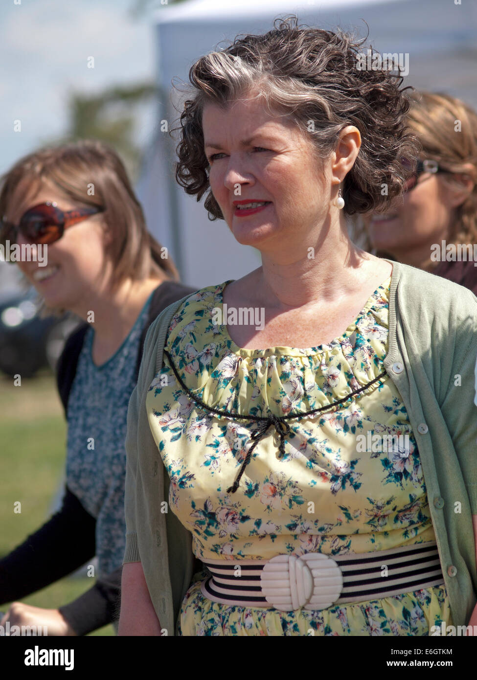 A visitor to the Firle Vintage Summer fair, 2014 Stock Photo - Alamy