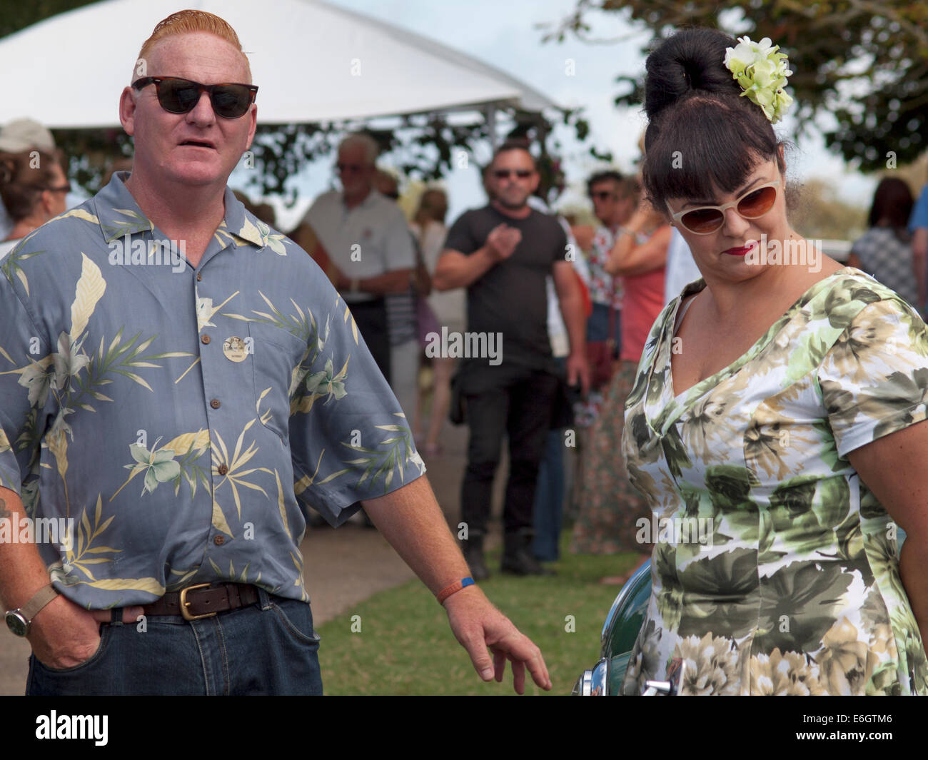 Visitors to the Firle Vintage Summer fair, 2014 Stock Photo - Alamy