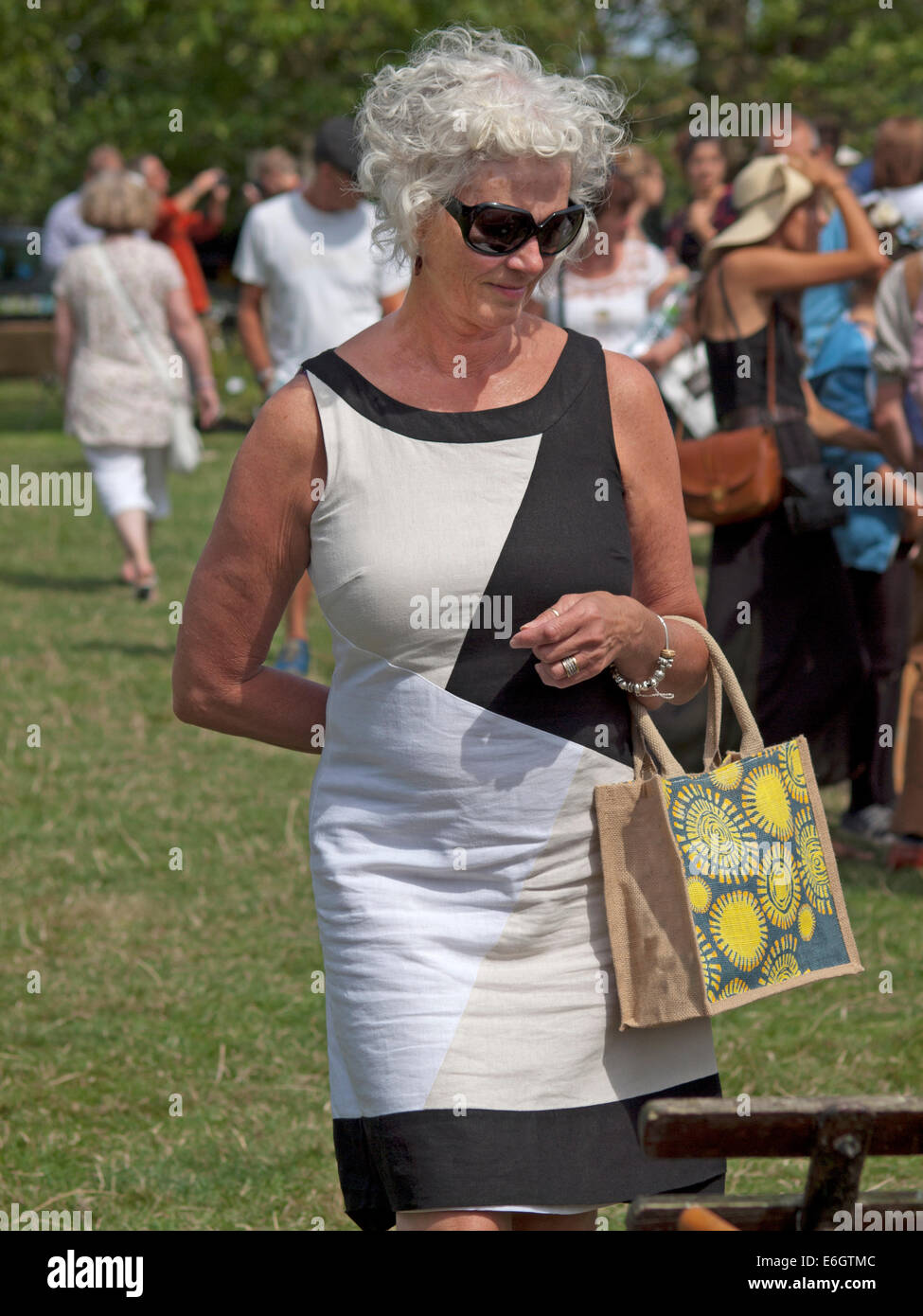 A visitor to the Firle Vintage Summer fair, 2014 Stock Photo - Alamy