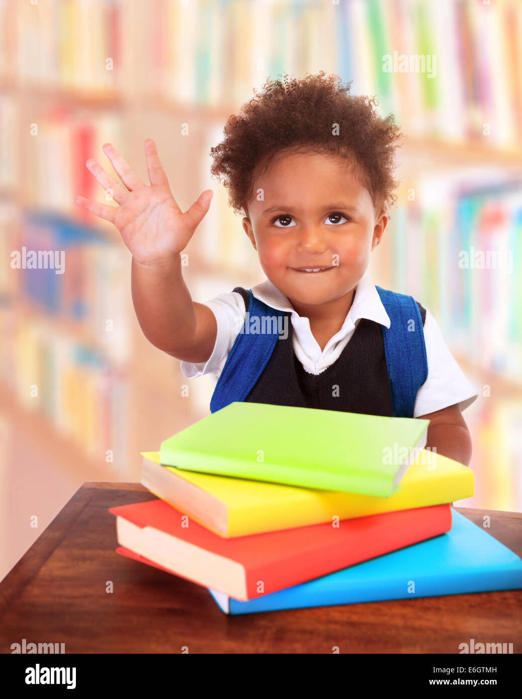 Black Child Reading Book Library High Resolution Stock Photography and ...