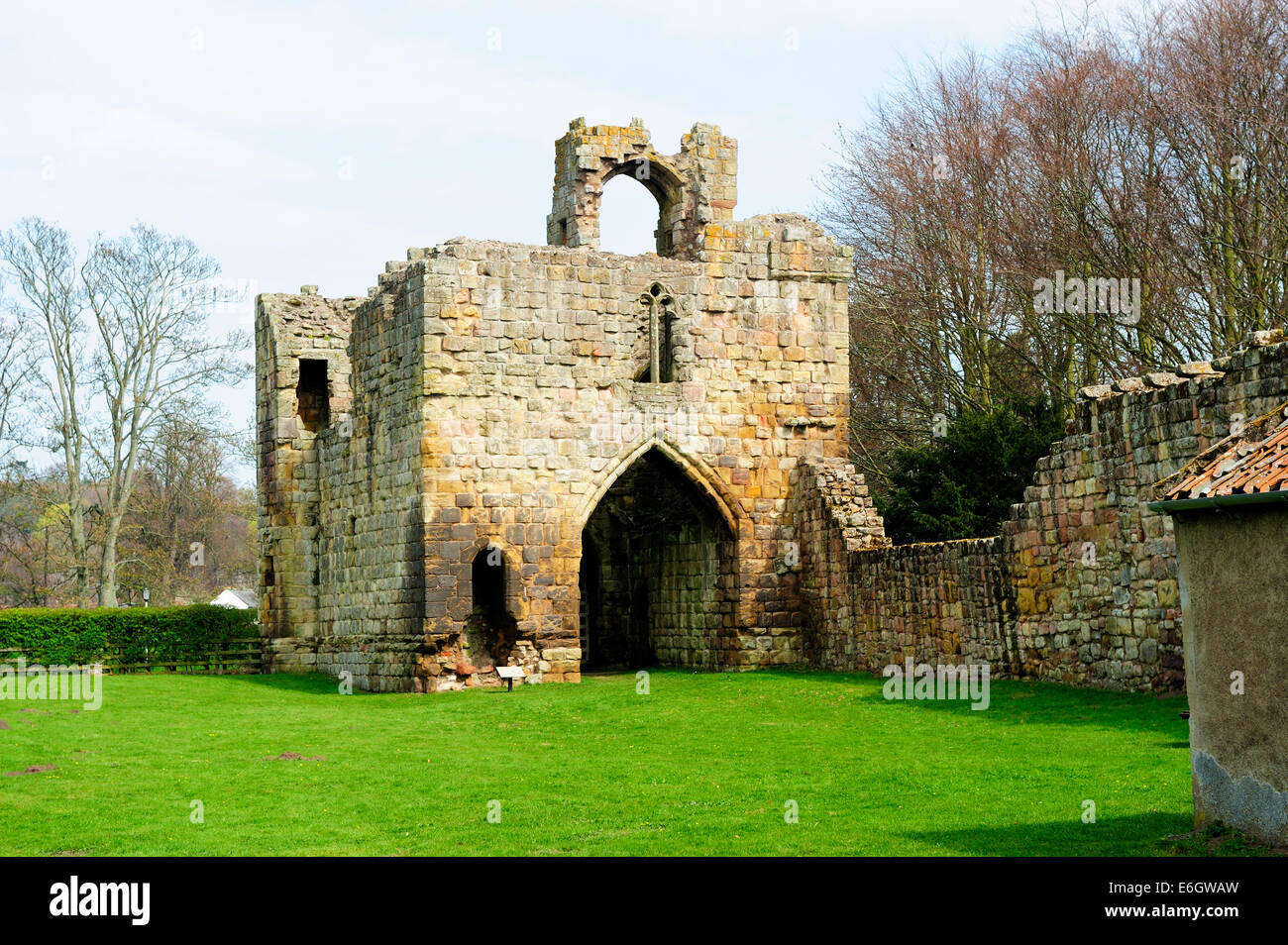 Ruins of Etal Castle, Northumberland, England Stock Photo - Alamy