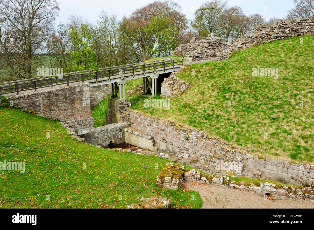 Entrance to Norham Castle, Northumberland, England Stock Photo - Alamy