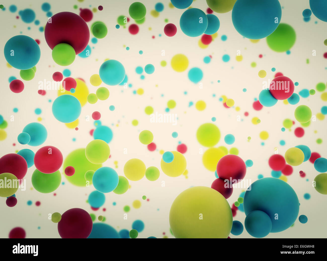 Multi color balls on white background Stock Photo - Alamy