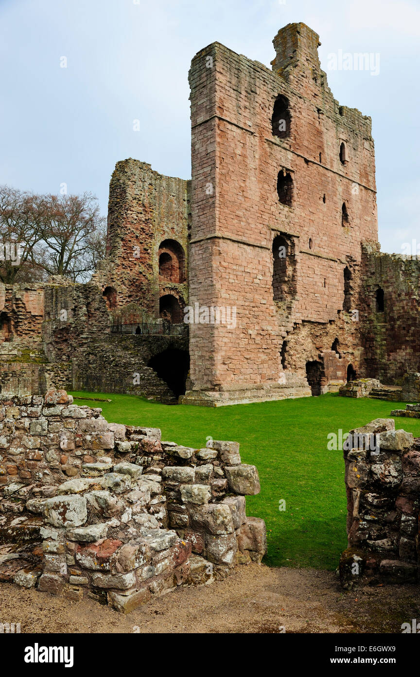 Ruins of Norham Castle, Northumberland, England Stock Photo - Alamy