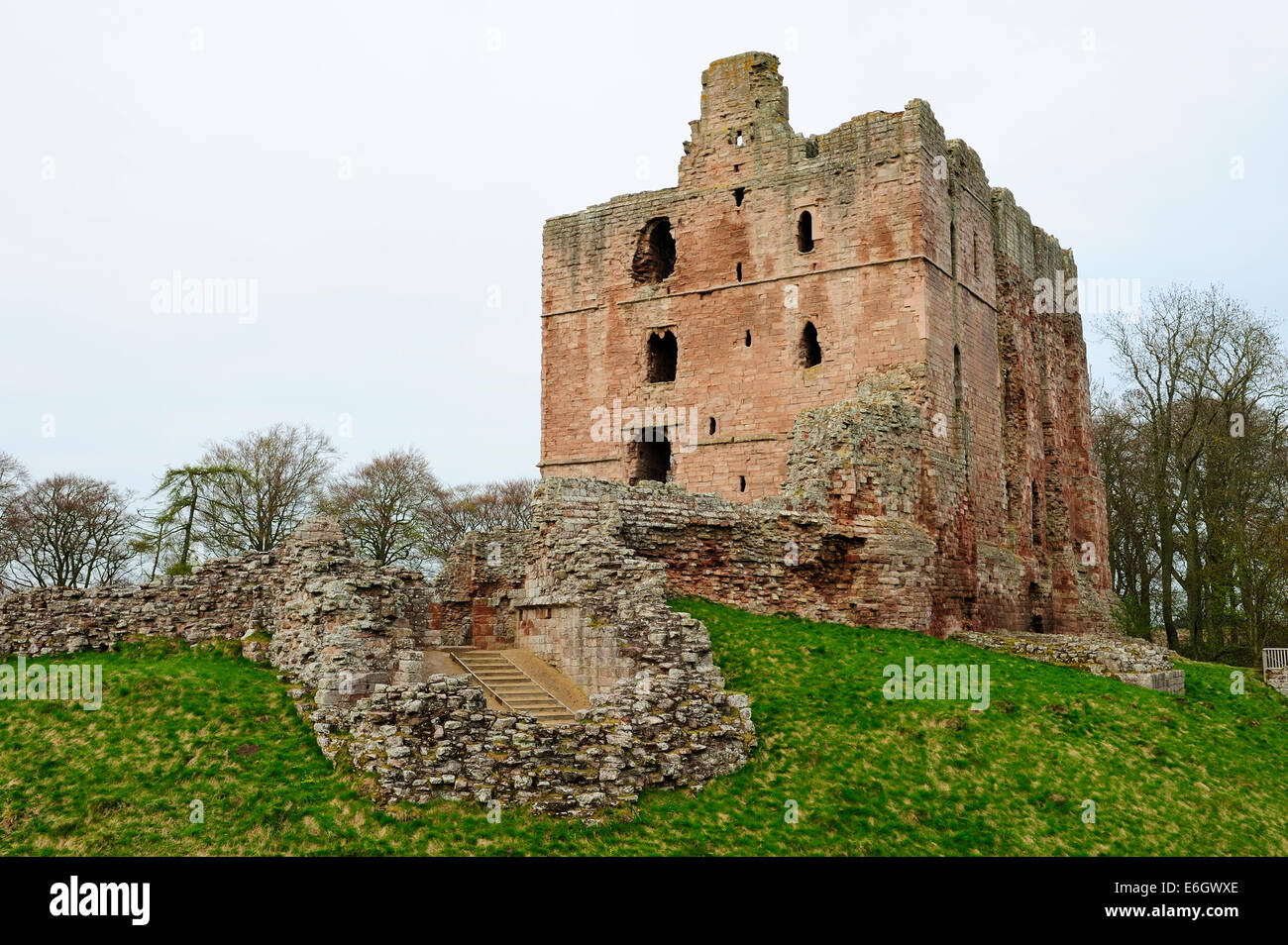 Ruins of Norham Castle, Northumberland, England Stock Photo - Alamy