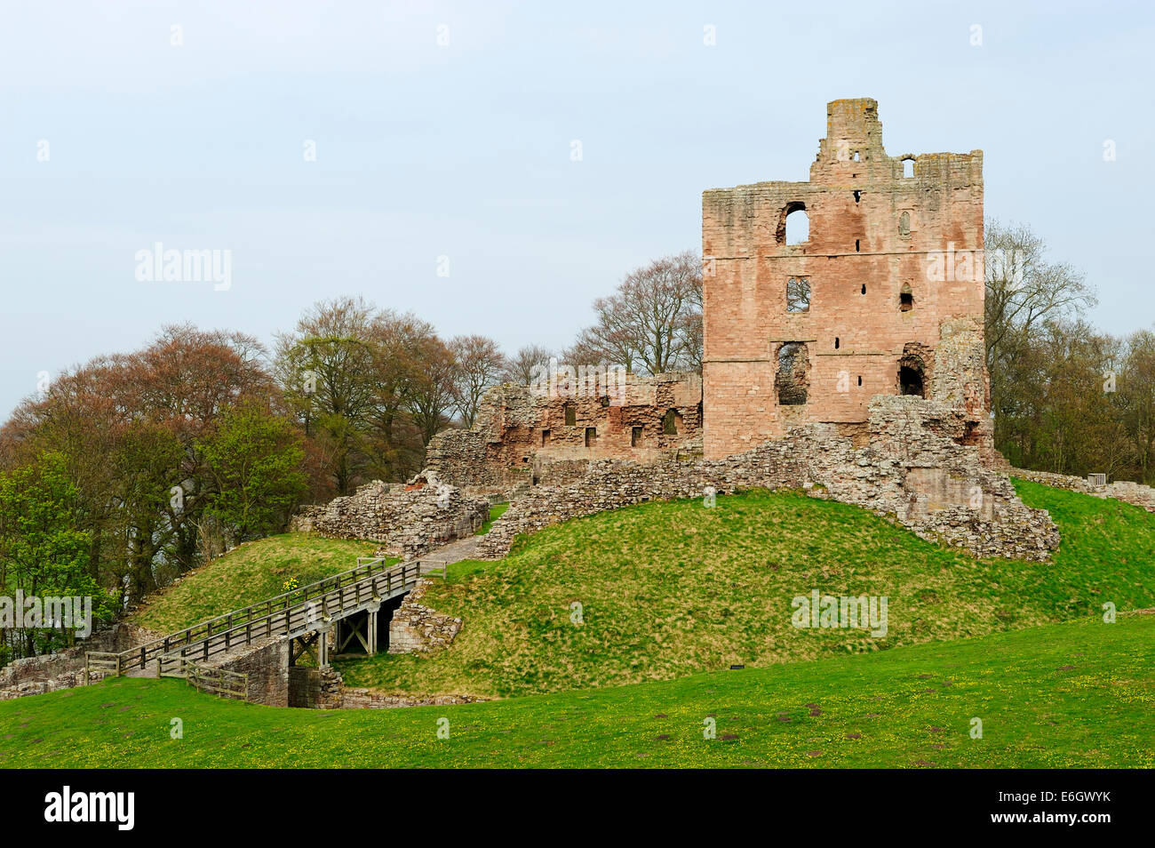 Ruins of Norham Castle, Northumberland, England Stock Photo - Alamy