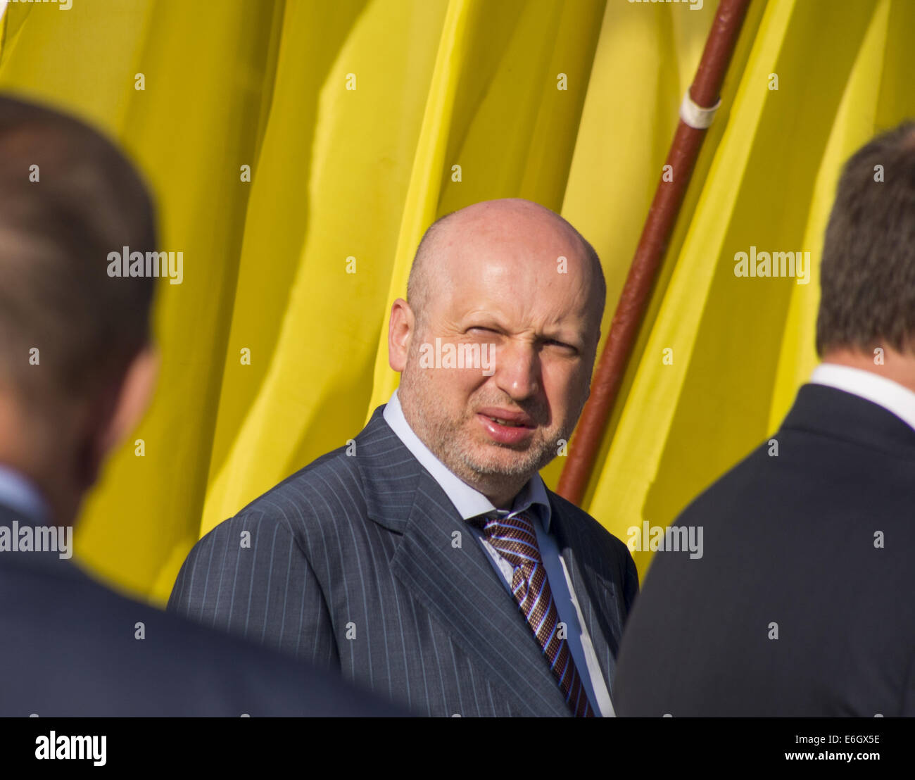 Kiev, Ukraine. 23rd August, 2014. Alexander Turchinov coming to ...