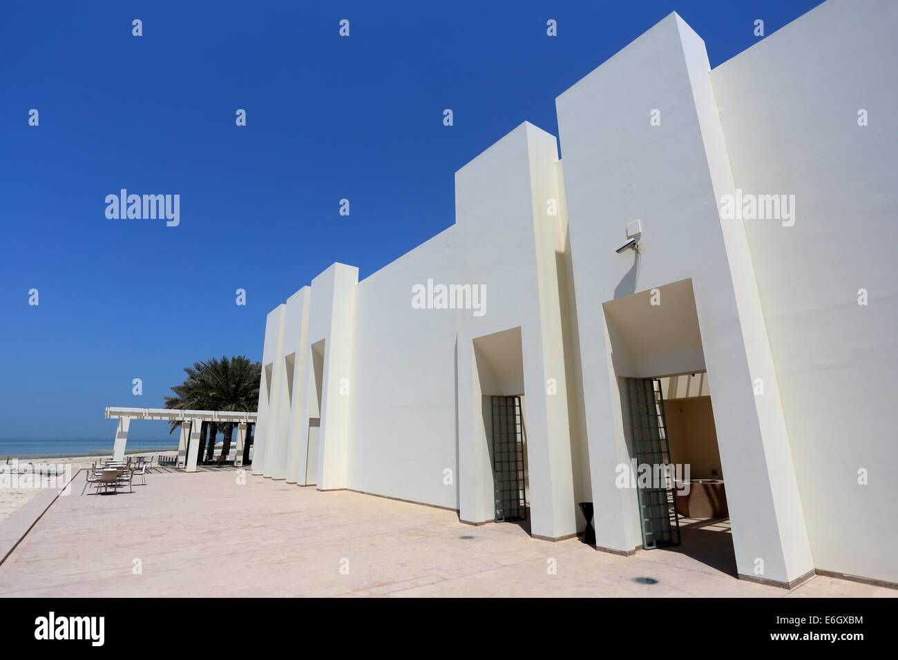 Rear entrance to the Bahrain Fort Museum, Al Qalah, Kingdom of Bahrain ...