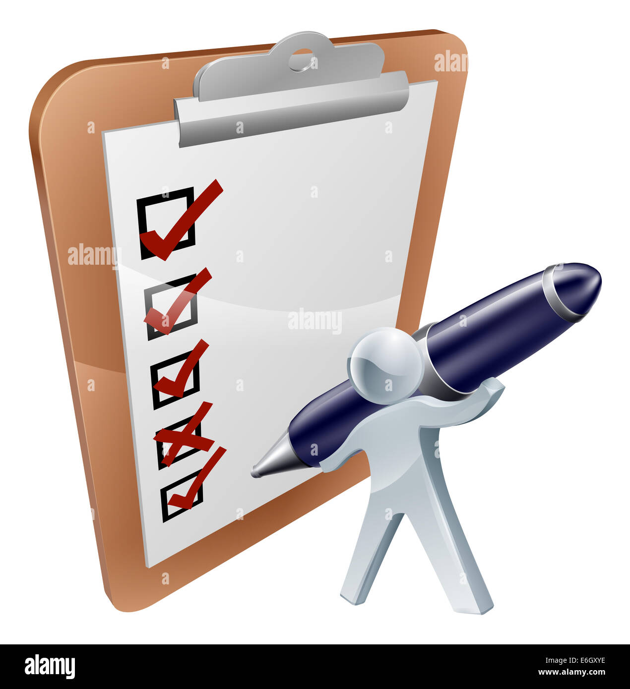 Checklist on clipboard icon cartoon hi-res stock photography and images ...