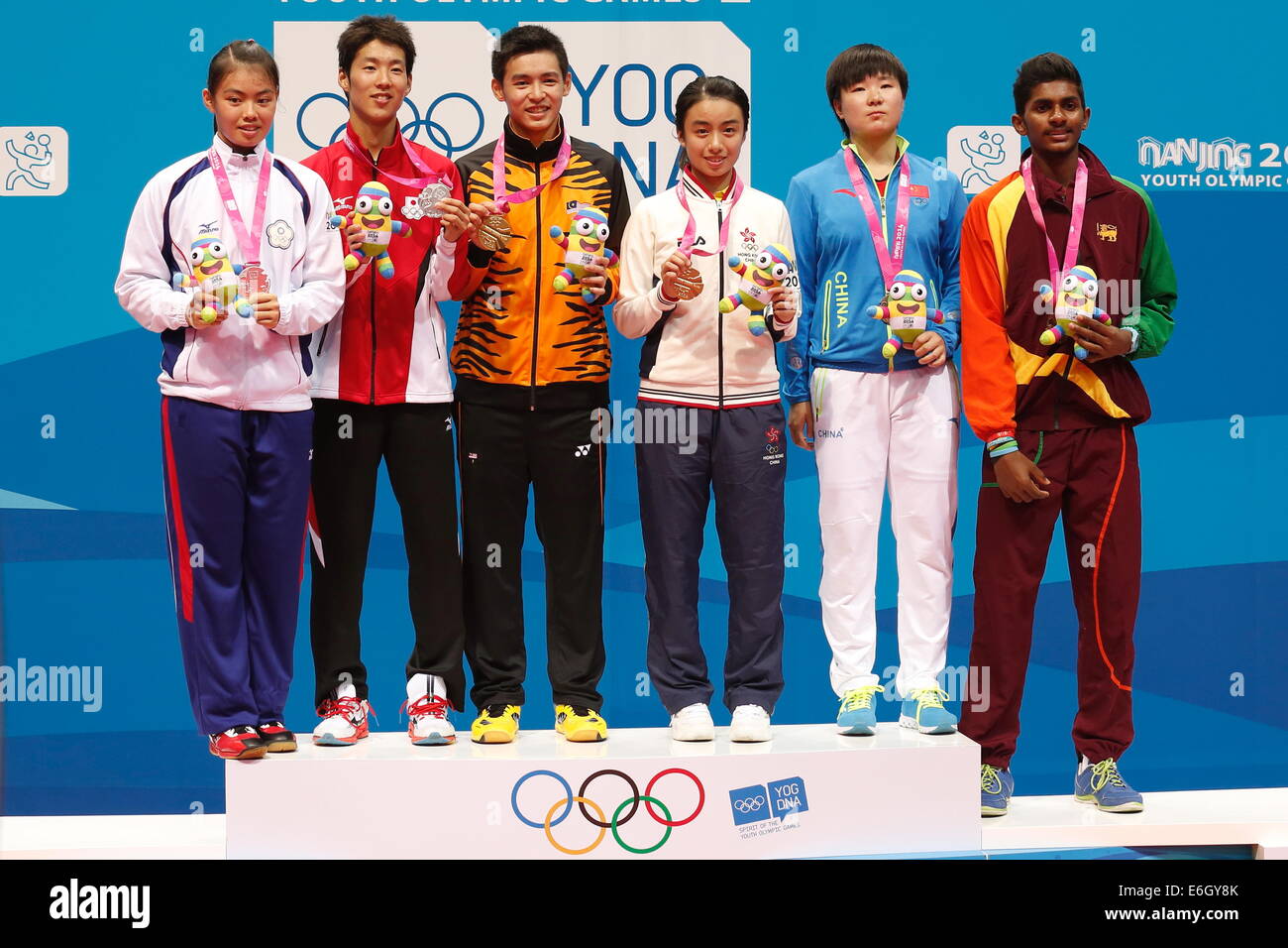 (L to R) Lee Chia Hsin (TPE), Kanta Tsuneyama (JPN), Cheam June Wei ...