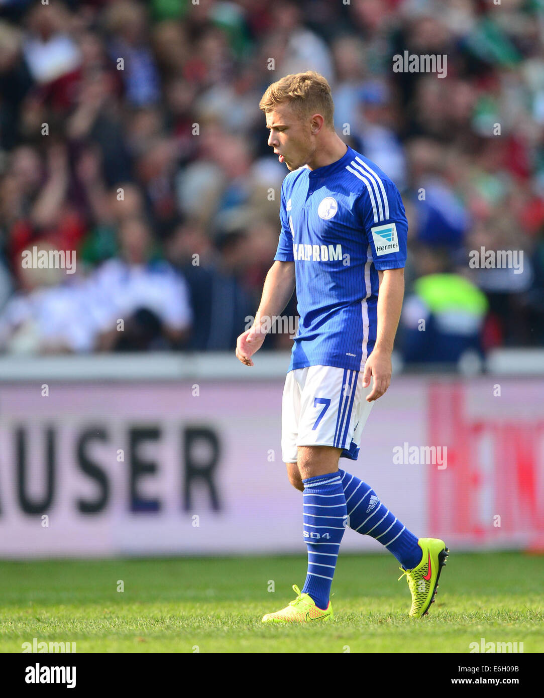 Schalke's Max Meyer leaves after the German Bundesliga match between ...