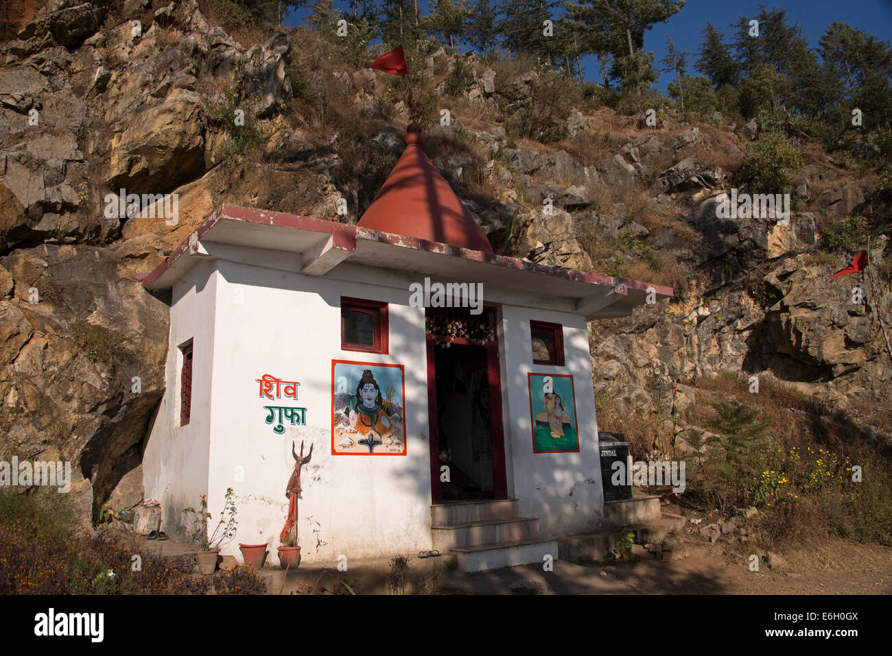 A small roadside Hindu temple beside the main road. It is used by ...