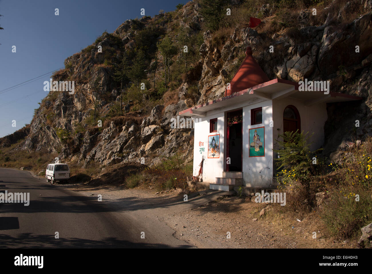 A small roadside Hindu temple beside the main road. It is used by ...