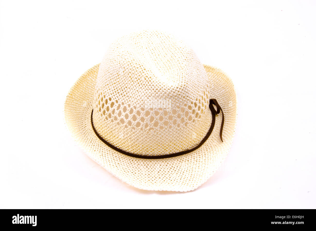 white hat on white background Stock Photo - Alamy