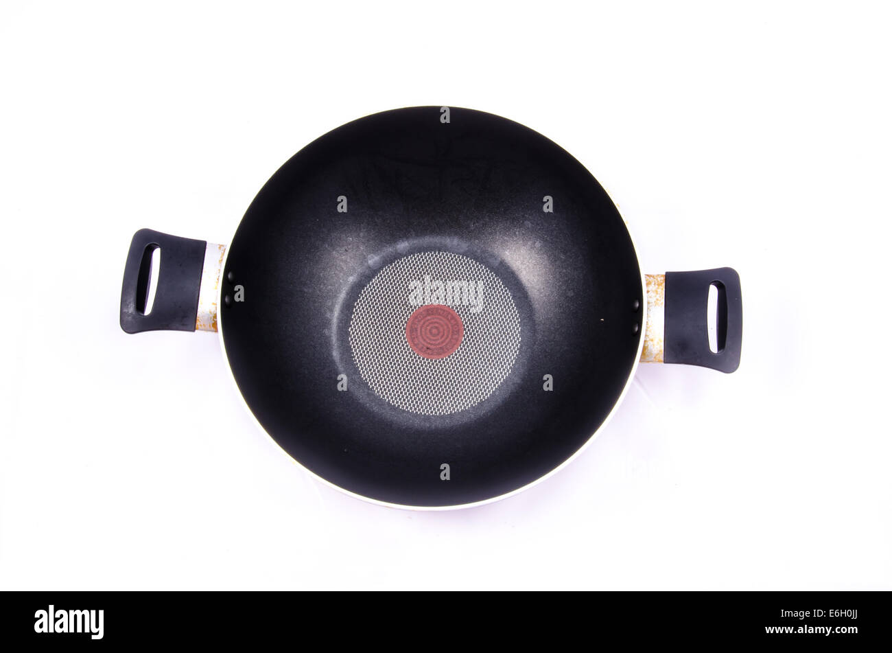 black pan on white background Stock Photo - Alamy