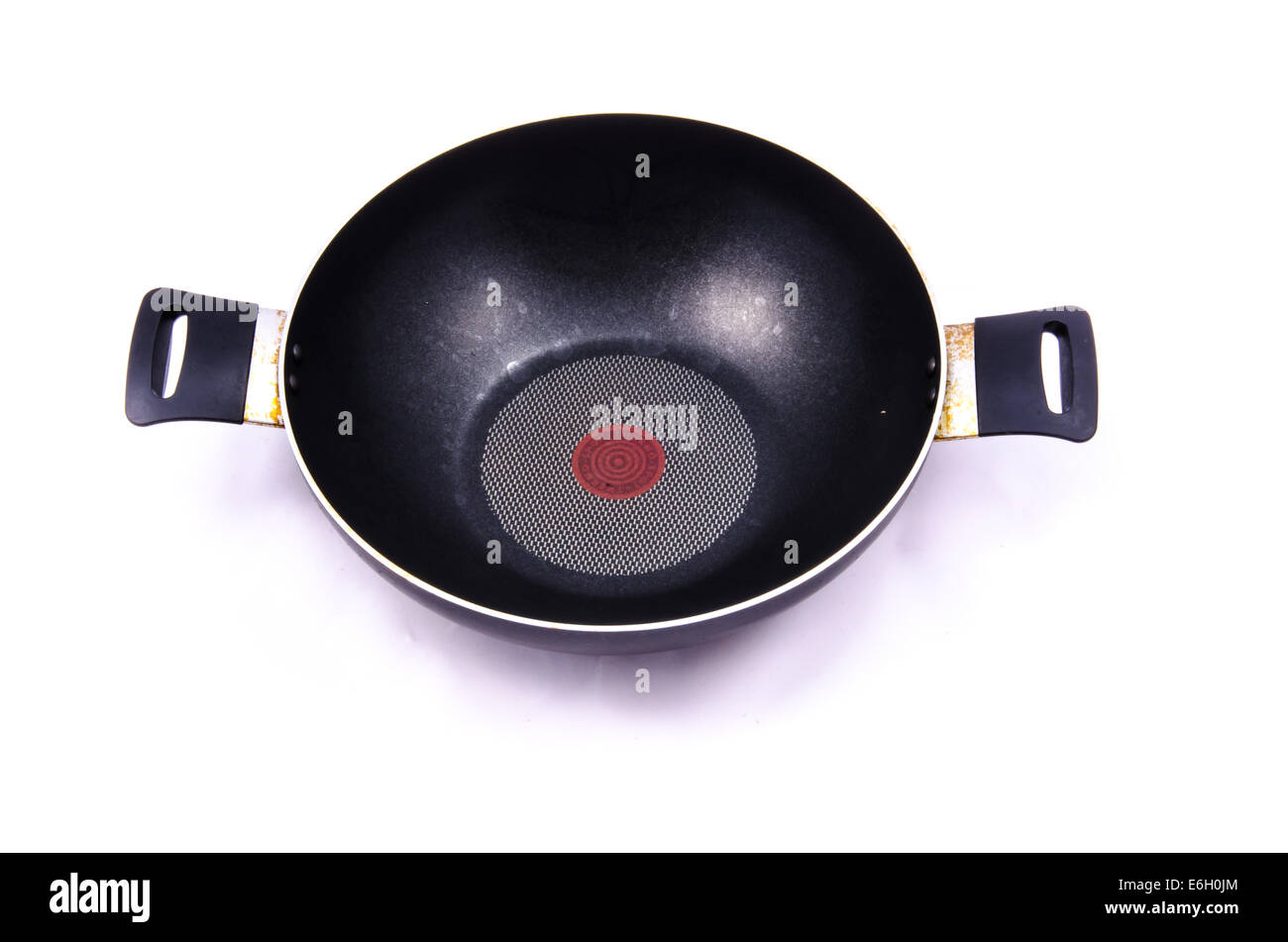 black pan on white background Stock Photo - Alamy