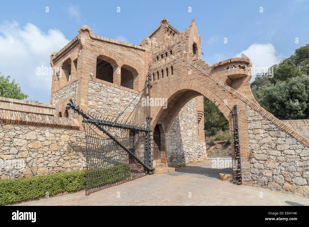 Celler Güell by Antoni Gaudí,Garraf,Sitges,Catalonia,Spain Stock Photo ...
