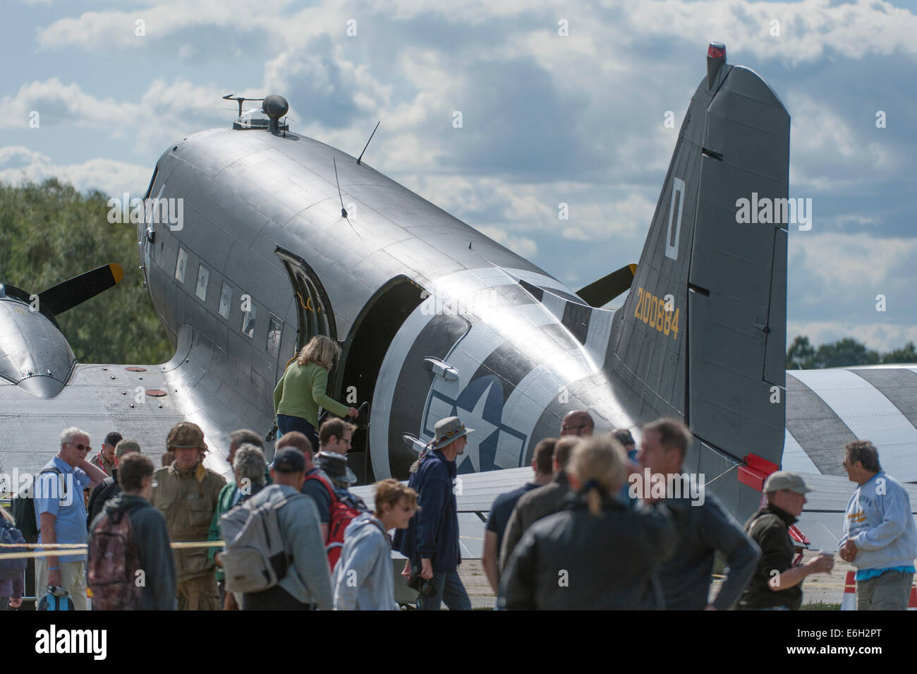 Visitors walk through airshow in hi-res stock photography and images ...