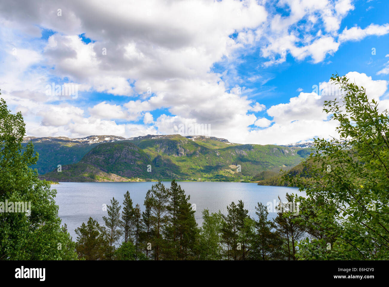 beautiful Norway scenery in a sunny spring day Stock Photo - Alamy