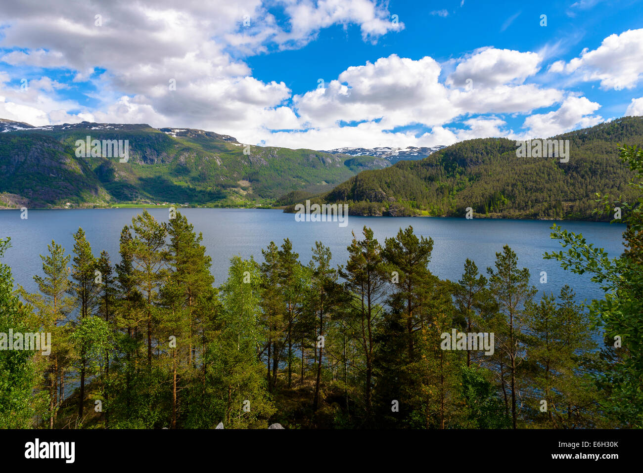 beautiful Norway scenery in a sunny spring day Stock Photo - Alamy