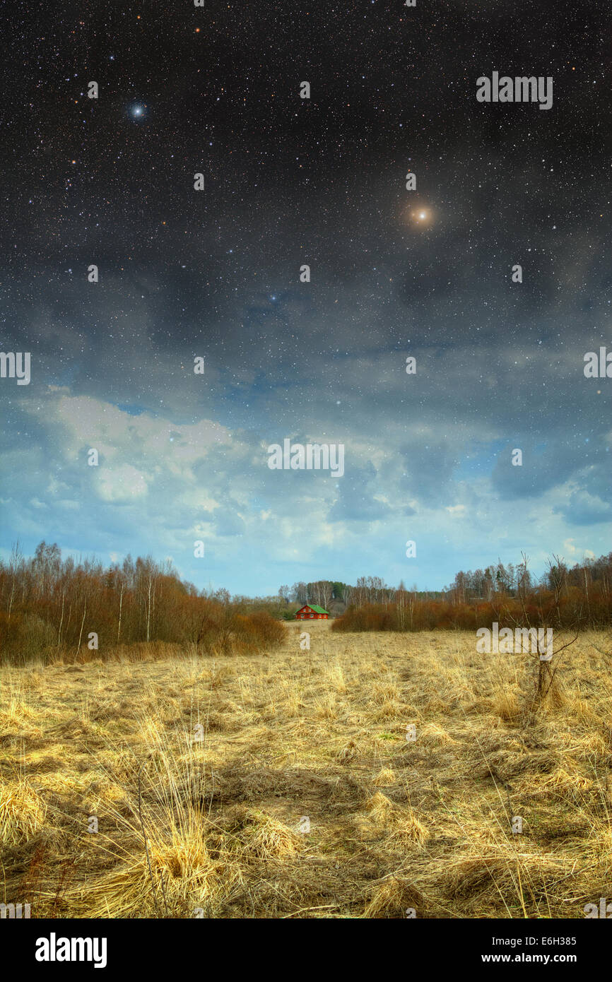 mystical spring night. Elements of this image furnished by NASA Stock ...